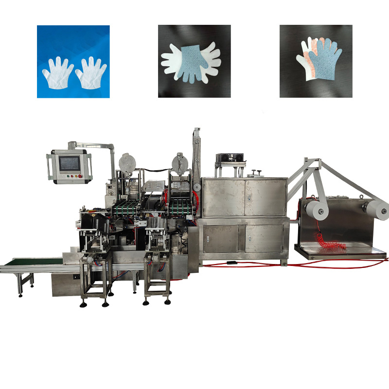 Non woven gloves making machine，disposable gloves machine